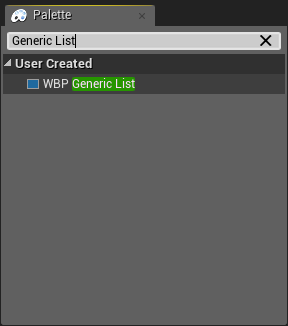 GenericList | UMG Input Manager