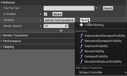 Context Visibility | UMG Input Manager